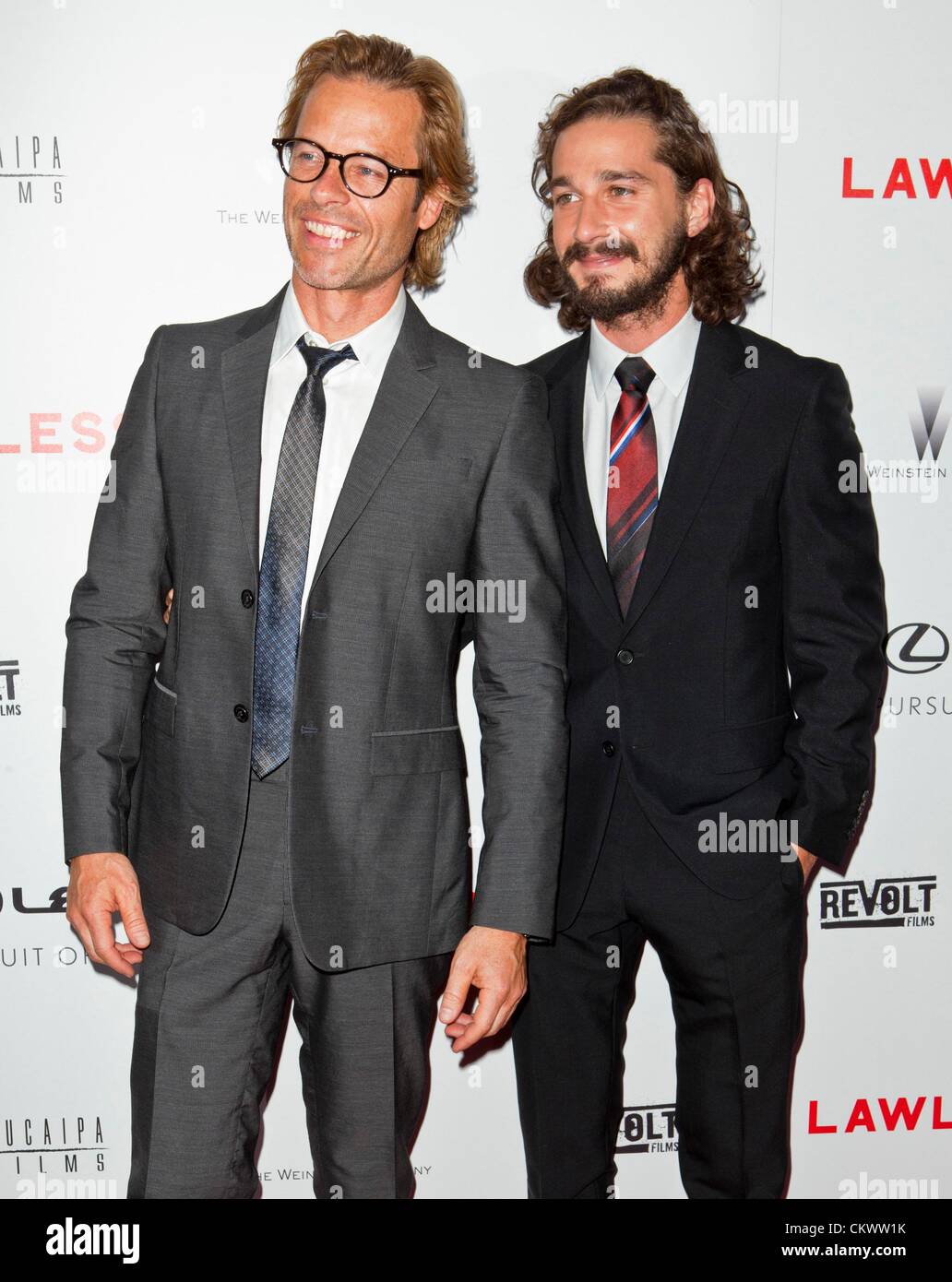 Guy Pearce, Shia LaBeouf at arrivals for LAWLESS Premiere, The ArcLight ...