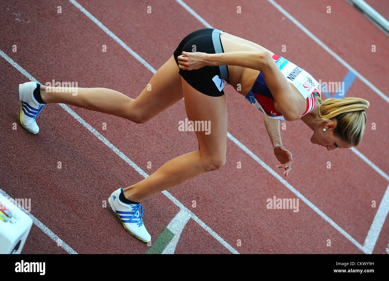 23.08.2012 Lausanne, Switzerland. Lisa KURMANN (SUI) in action during ...