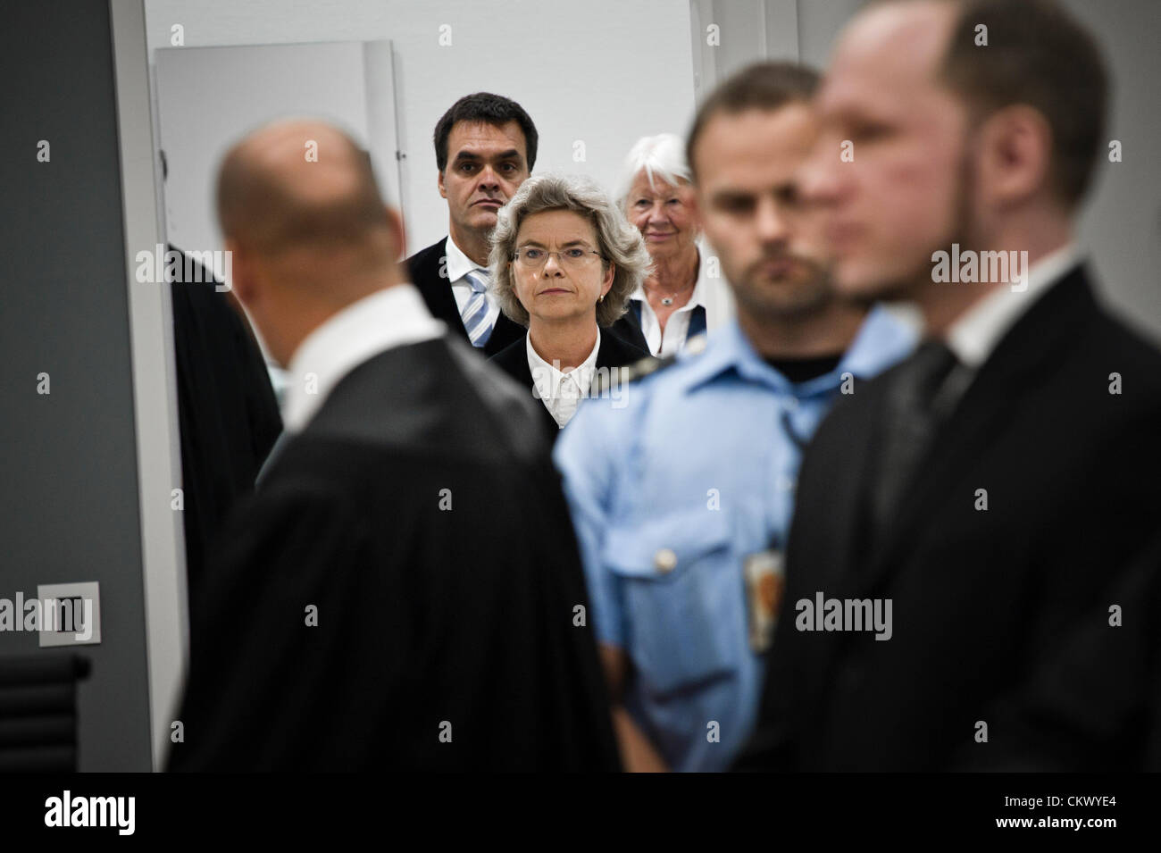 August 24, 2012 - Oslo, Norway: Judges in the Anders Behring Breivik ...