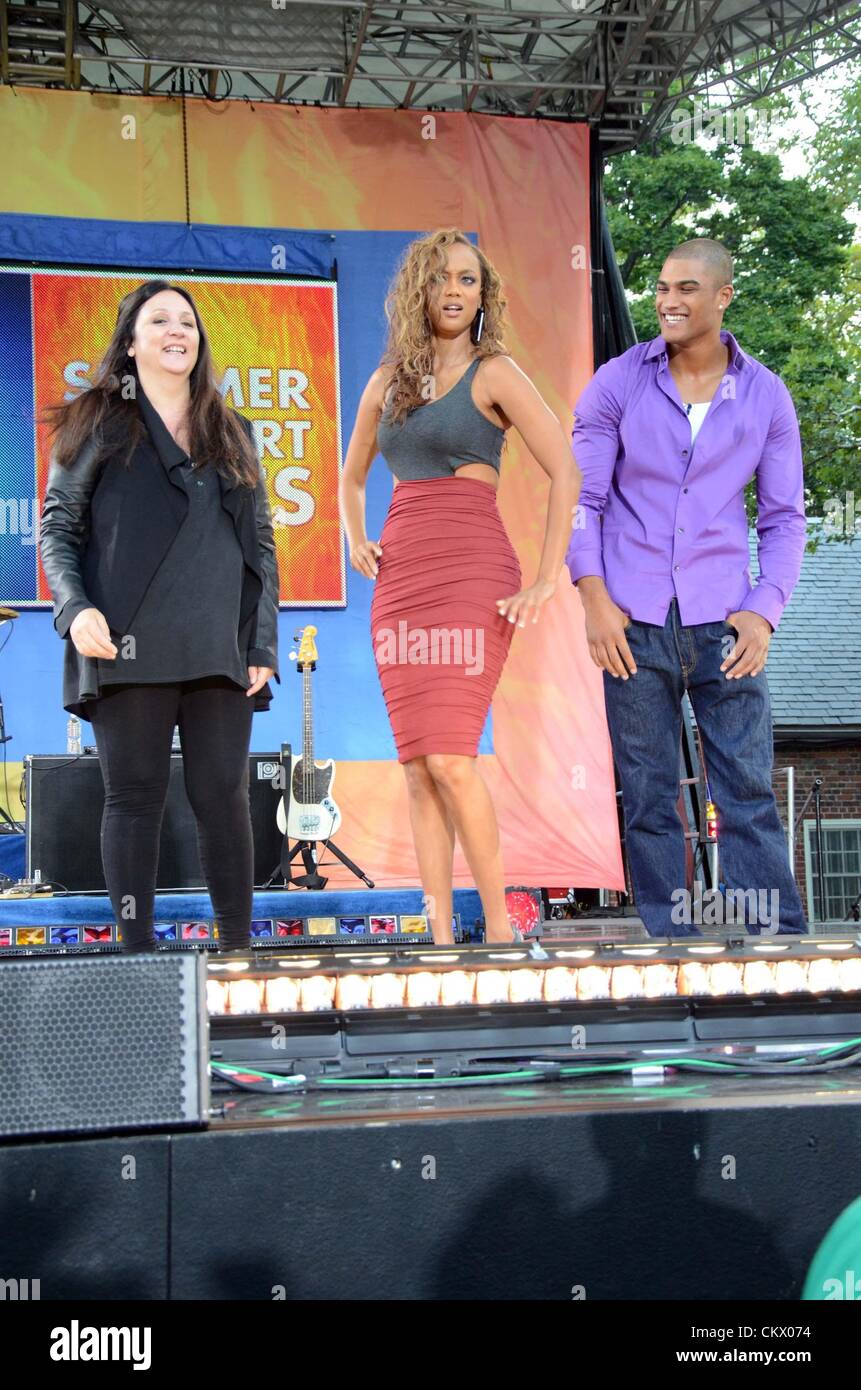 24th Aug 2012. Kelly Cutrone, Tyra Banks, Rob Evans at talk show ...
