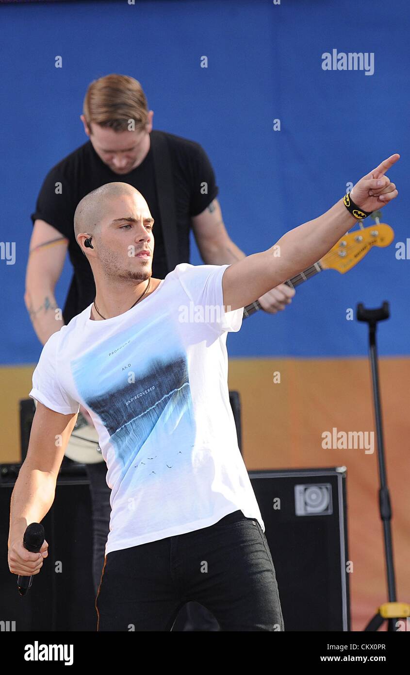 24th Aug 2012. Max George on stage for THE WANTED and Tyra Banks in ...