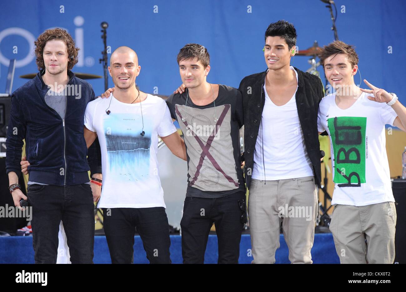 24th Aug 2012. Jay McGuiness, Max George, Tom Parker, Siva Kaneswaran ...