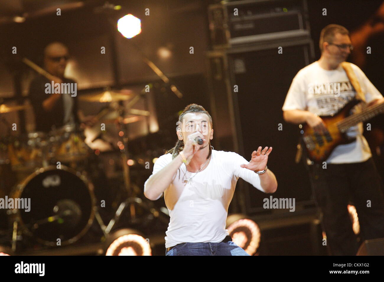 Sopot, Poland 24th, August 2012 Polish reggae singer Kamil Bednarek ...