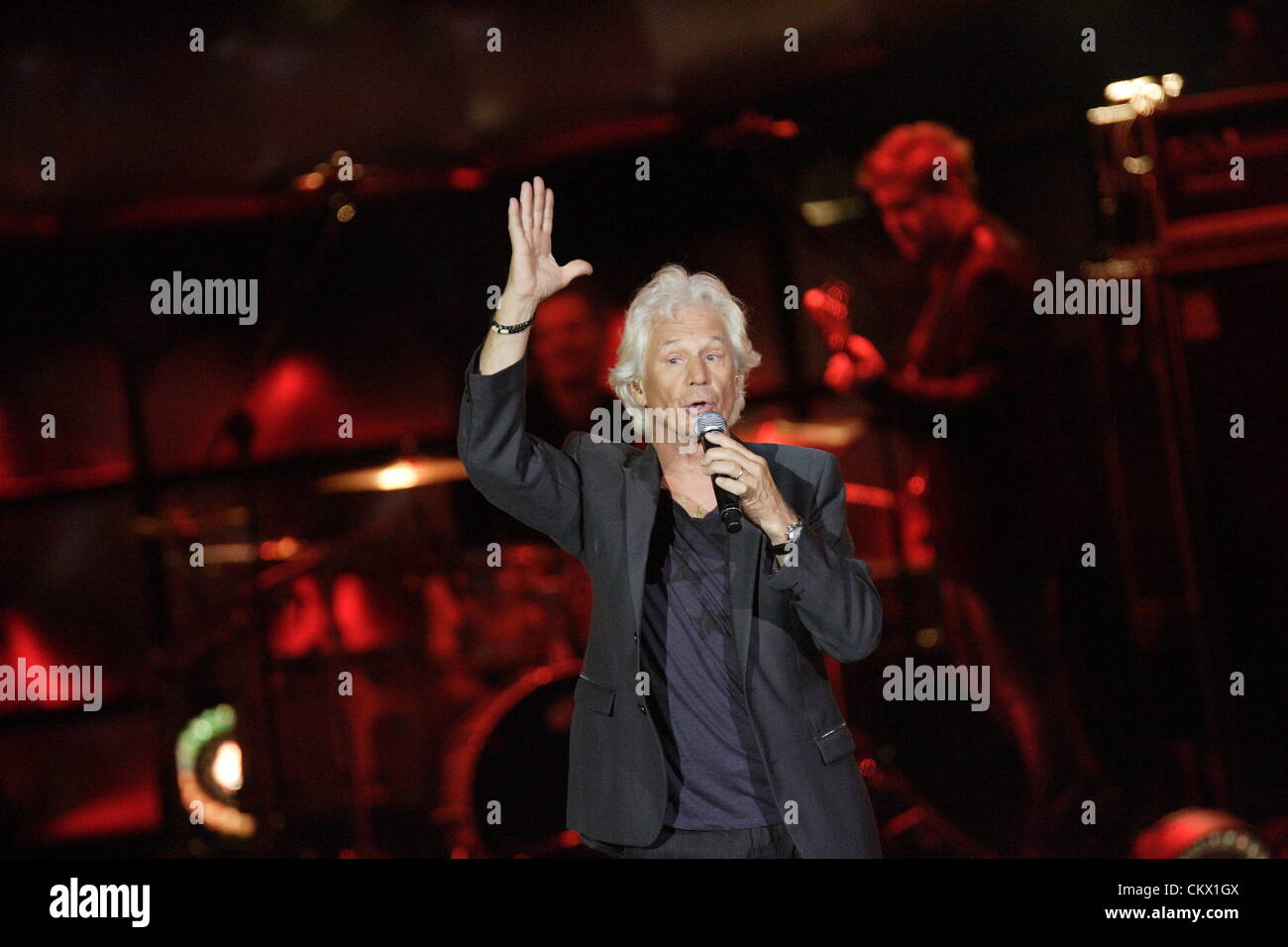 Sopot, Poland 24th, August 2012 French singer Gerard Lenorman performs ...