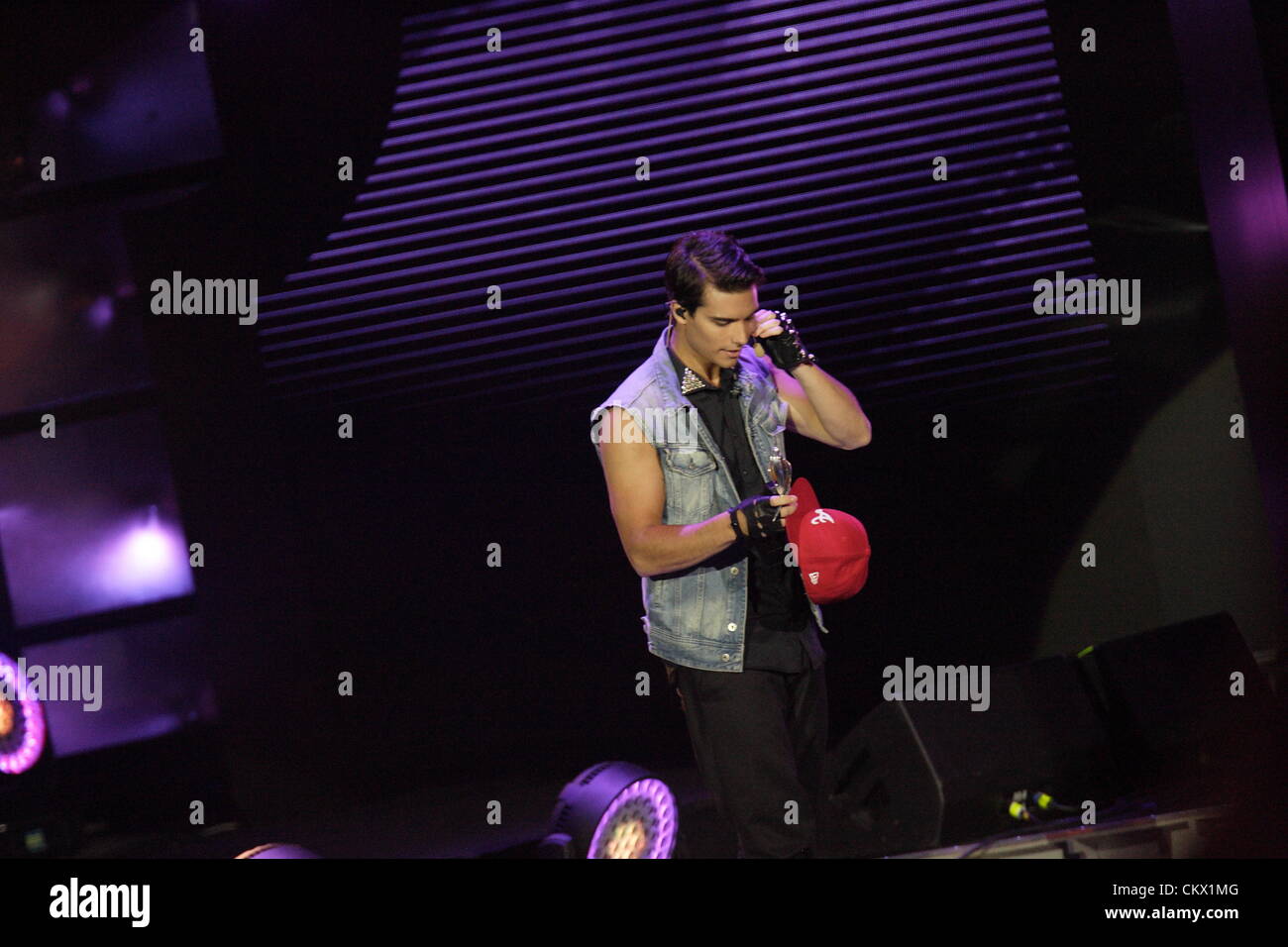 Sopot, Poland 24th, August 2012 Sweedish singer Eric Saade got the main ...