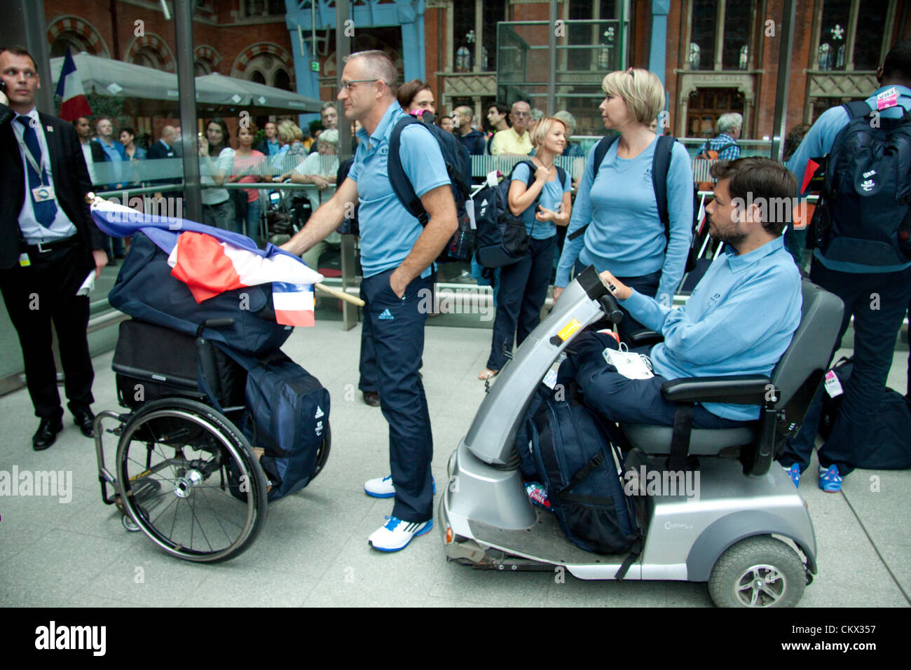 25th August 2012. St Pancras London, UK. The French Paralympic team ...