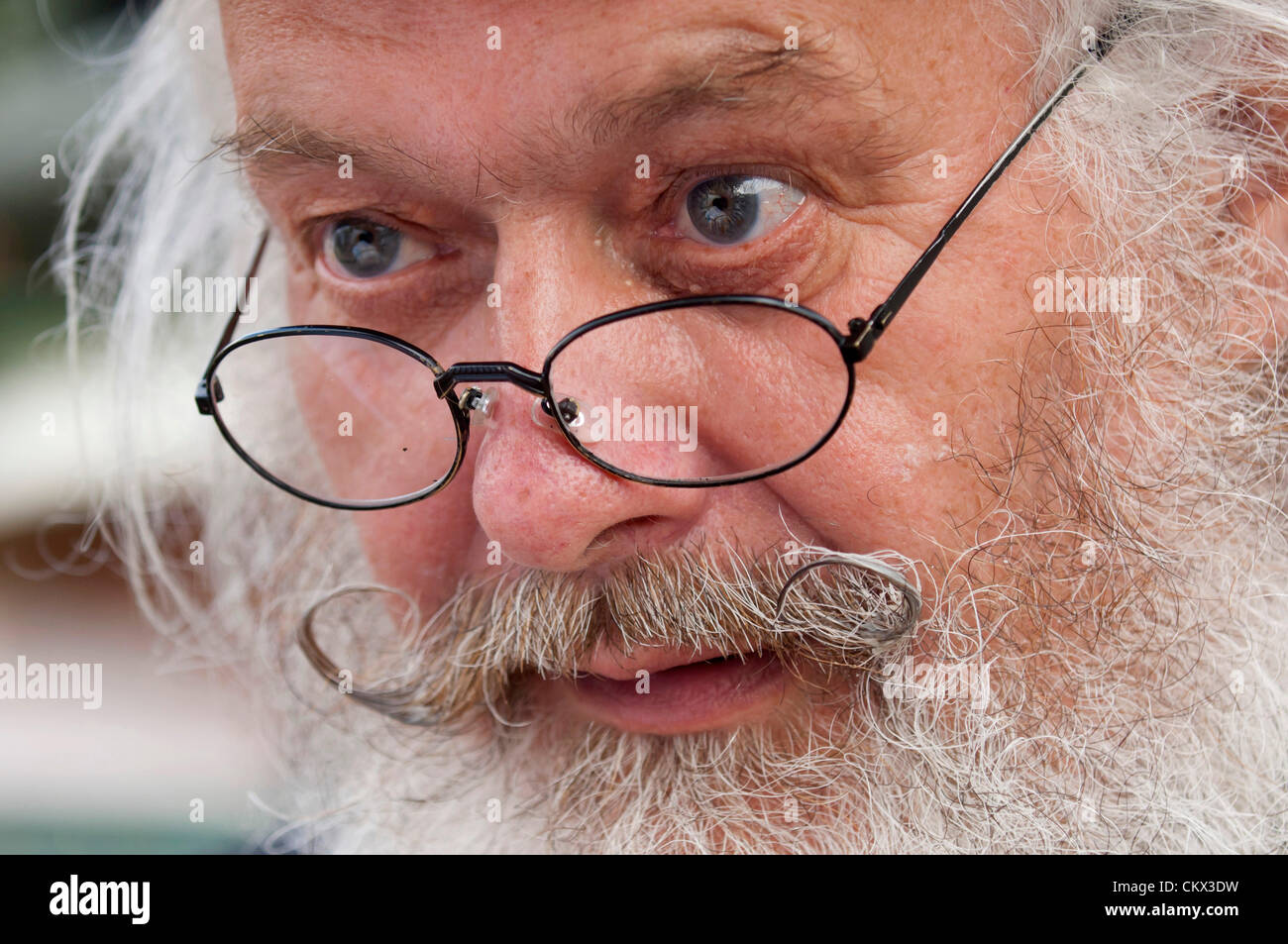 25th August 2012. Llandrindod Wells, Wales, UK. David Hawes 63 from ...