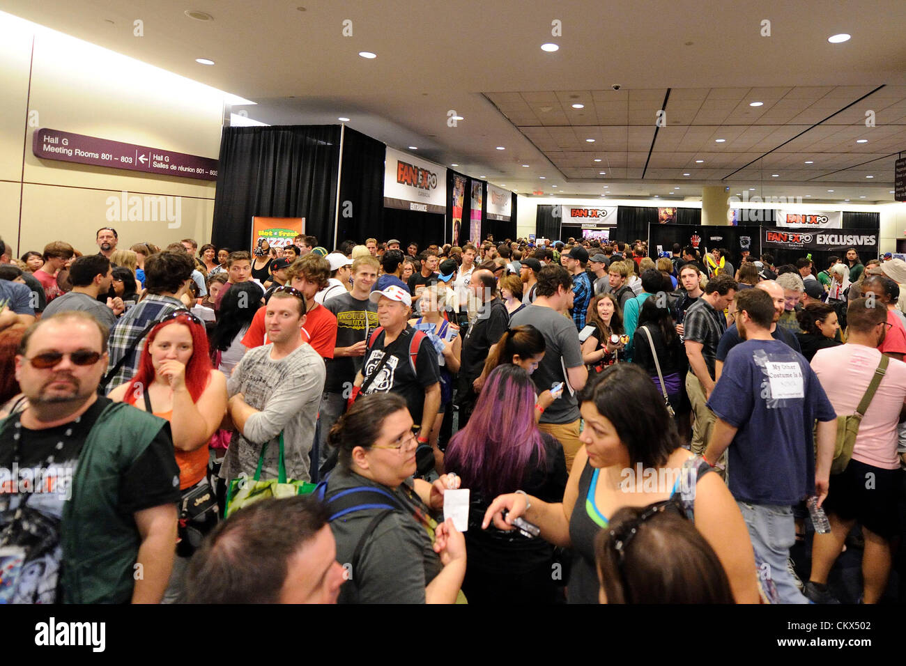 August 25, 2012 - Toronto, Canada - Fans attending the Fan Expo Canada ...