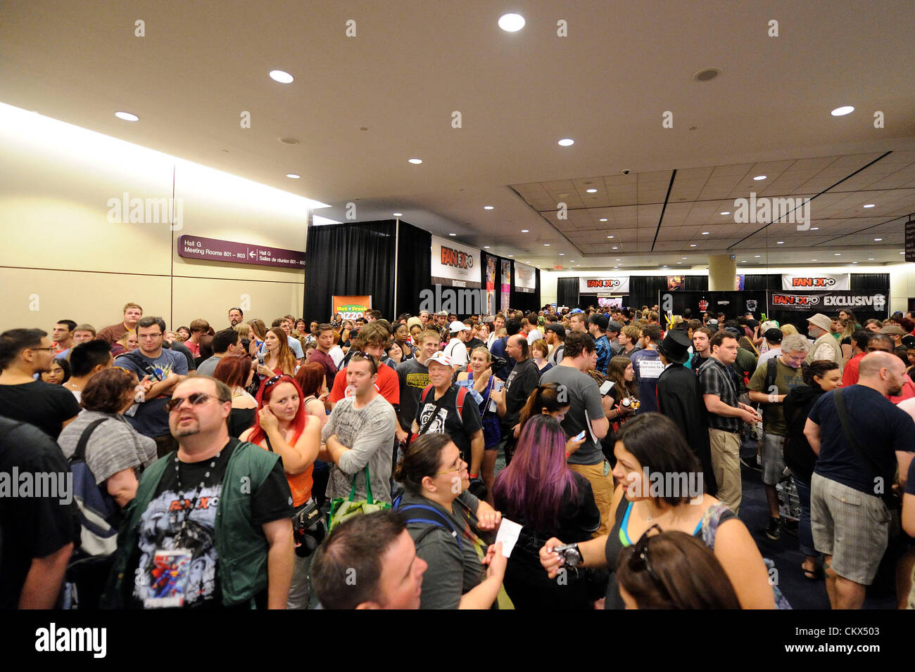 August 25, 2012 - Toronto, Canada - Fans attending the Fan Expo Canada ...