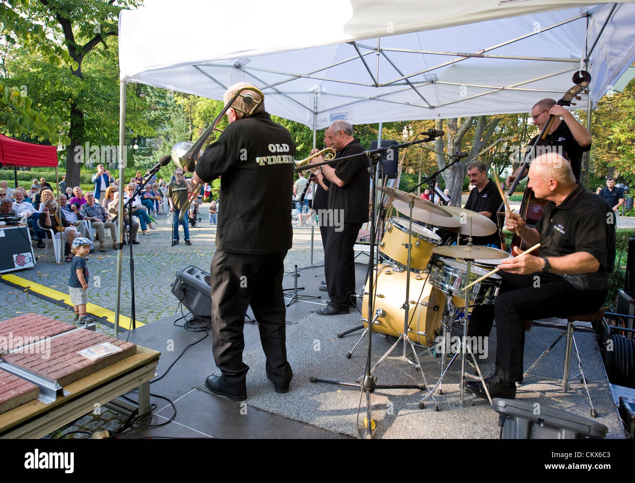 25th August 2012, Warsaw, Poland. Open-air performance by Old Timers ...