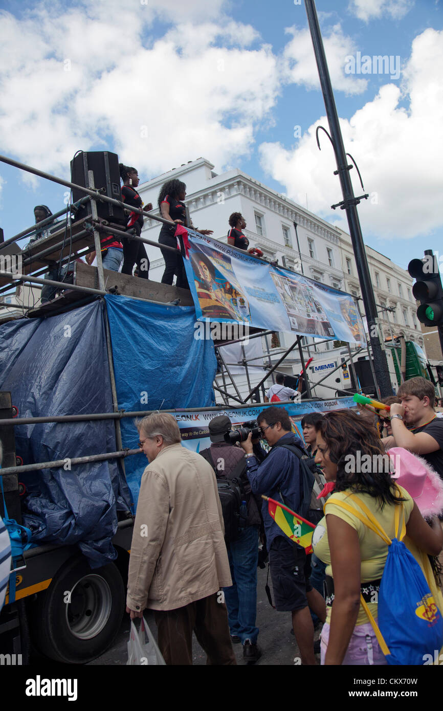 Nottinghill Carnival Music Float - London UK Stock Photo - Alamy