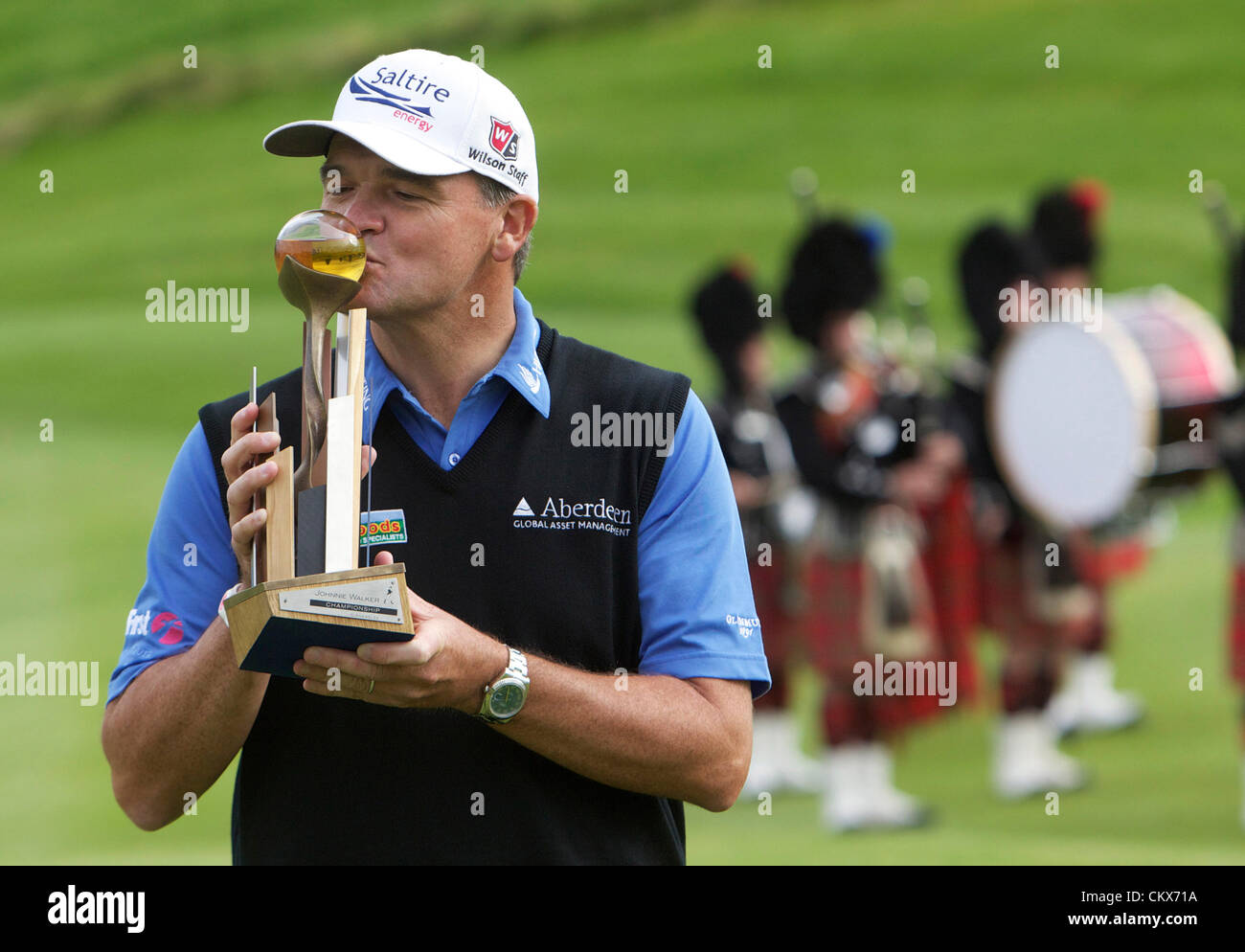 26th Aug 2012. Gleneagles, Scotland. Paul Lawrie Johnnie Walker ...