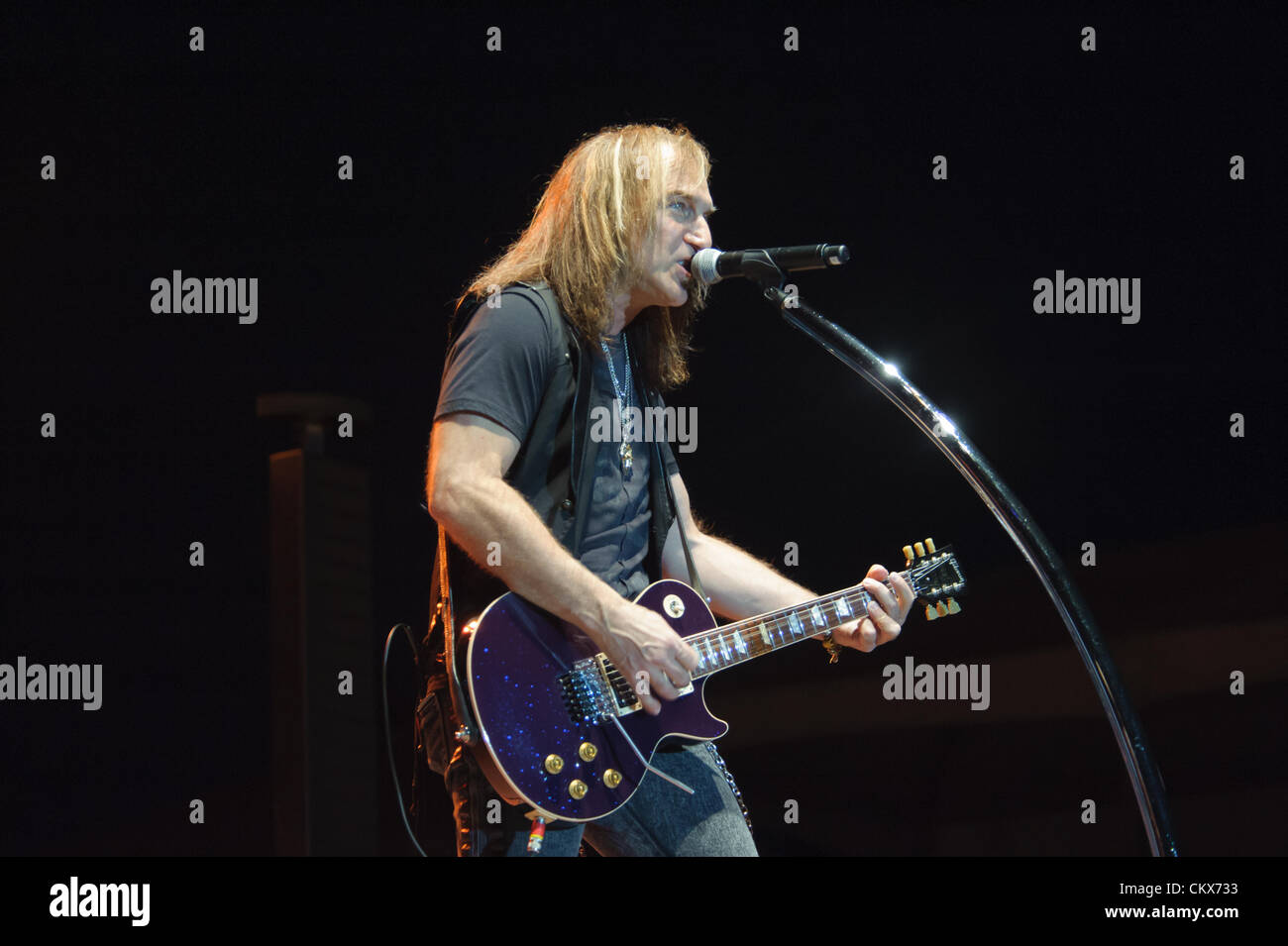 LINCOLN, CA – August 25: Dave Amato with REO Speedwagon performs at ...