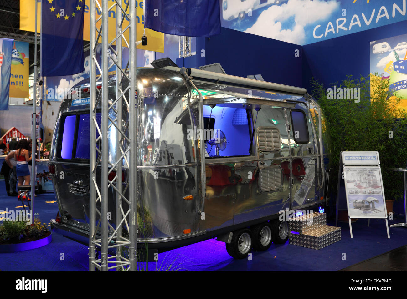 DUESSELDORF - AUGUST 27: Airstream caravan at the Caravan Salon ...