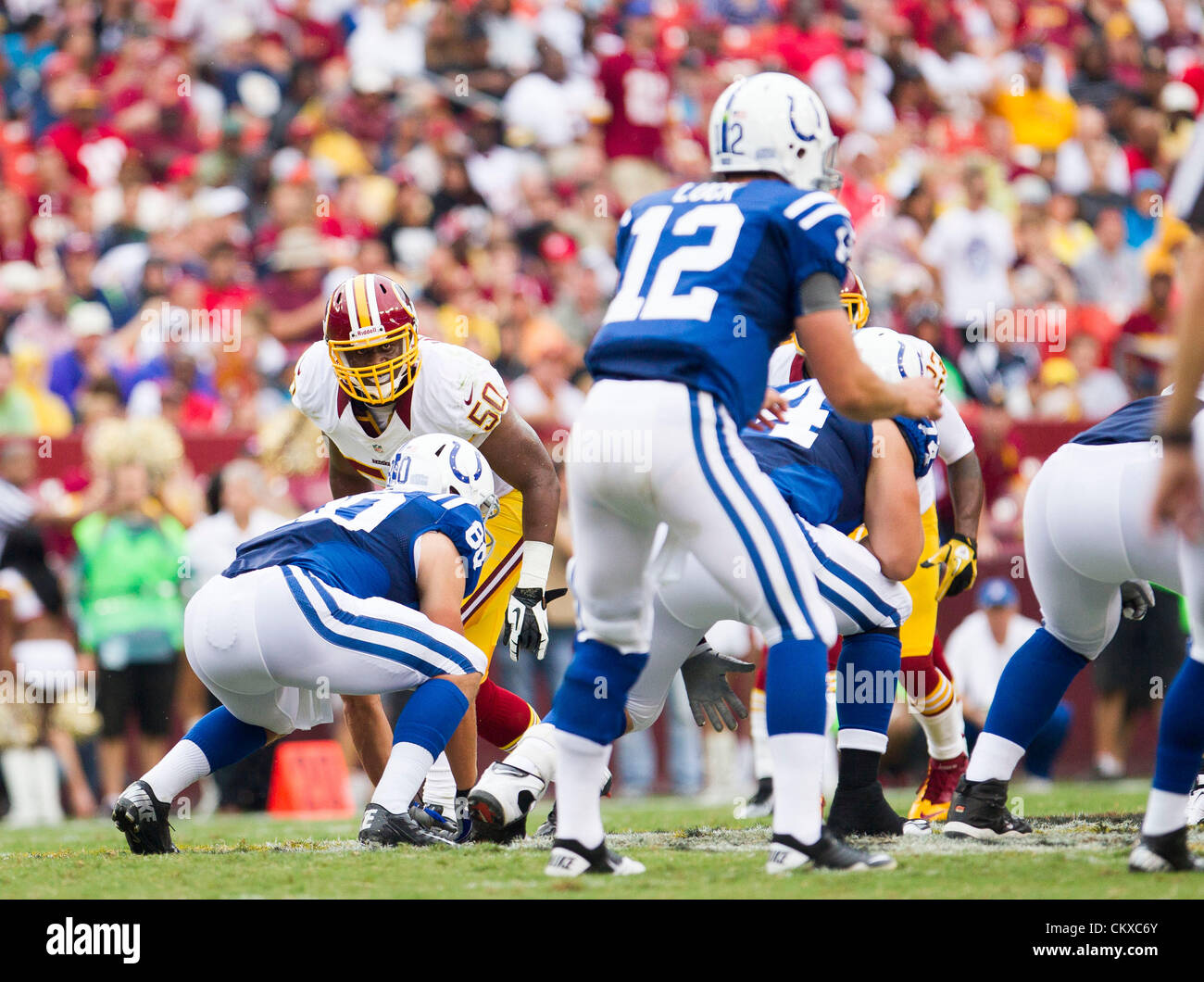 Redskins LB Rob Jackson (50) in action during the Indianapolis Colts vs ...
