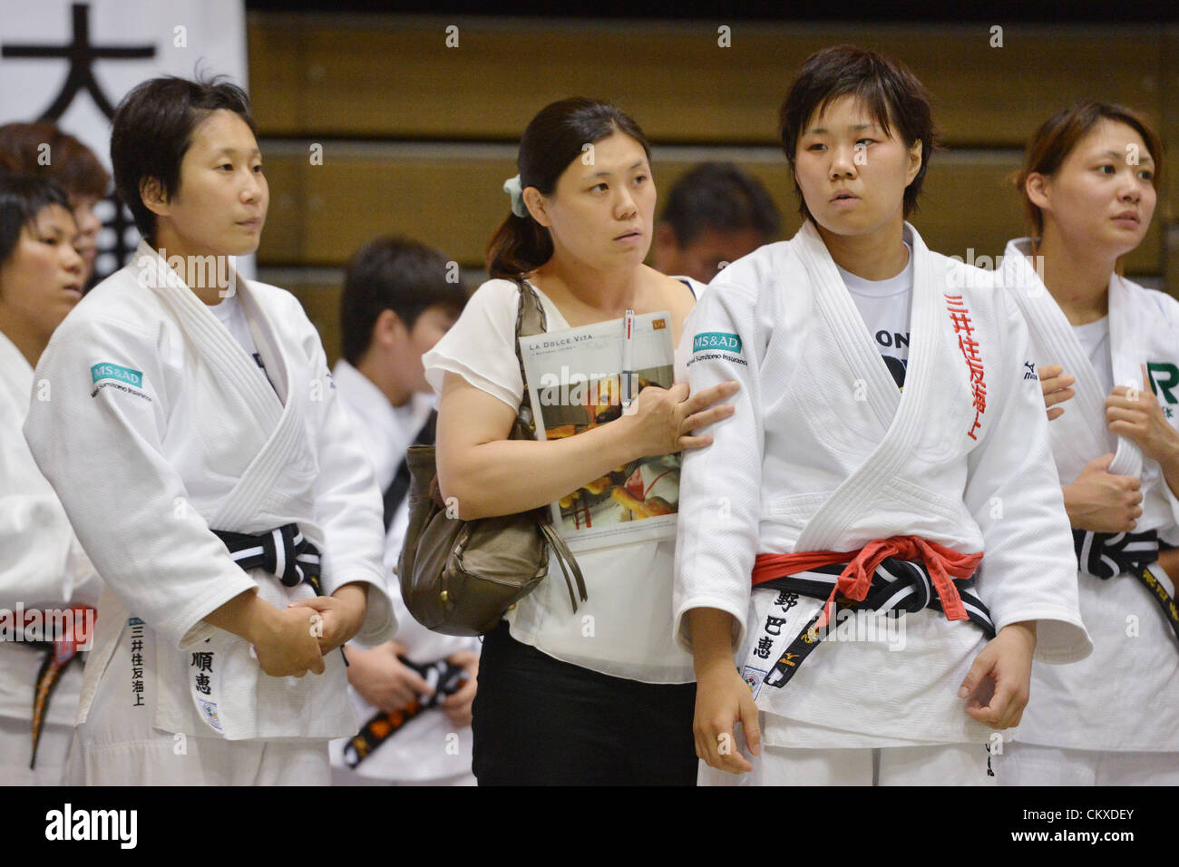 Aug 26th 2012. (L to R) Yoshie Ueno, Masae Ueno, Tomoe Ueno. Judo : The ...
