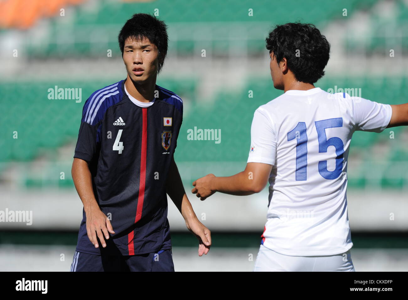 Takuya Iwanami (JPN), Choi Joongi (KOR), AUGUST 19, 2012 - Football / Soccer : 2012 SBS Cup ...