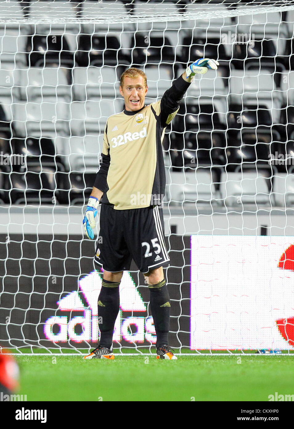 Pictured: Goalkeeper Gerhard Tremmel of Swansea. Tuesday 28 August 2012 ...