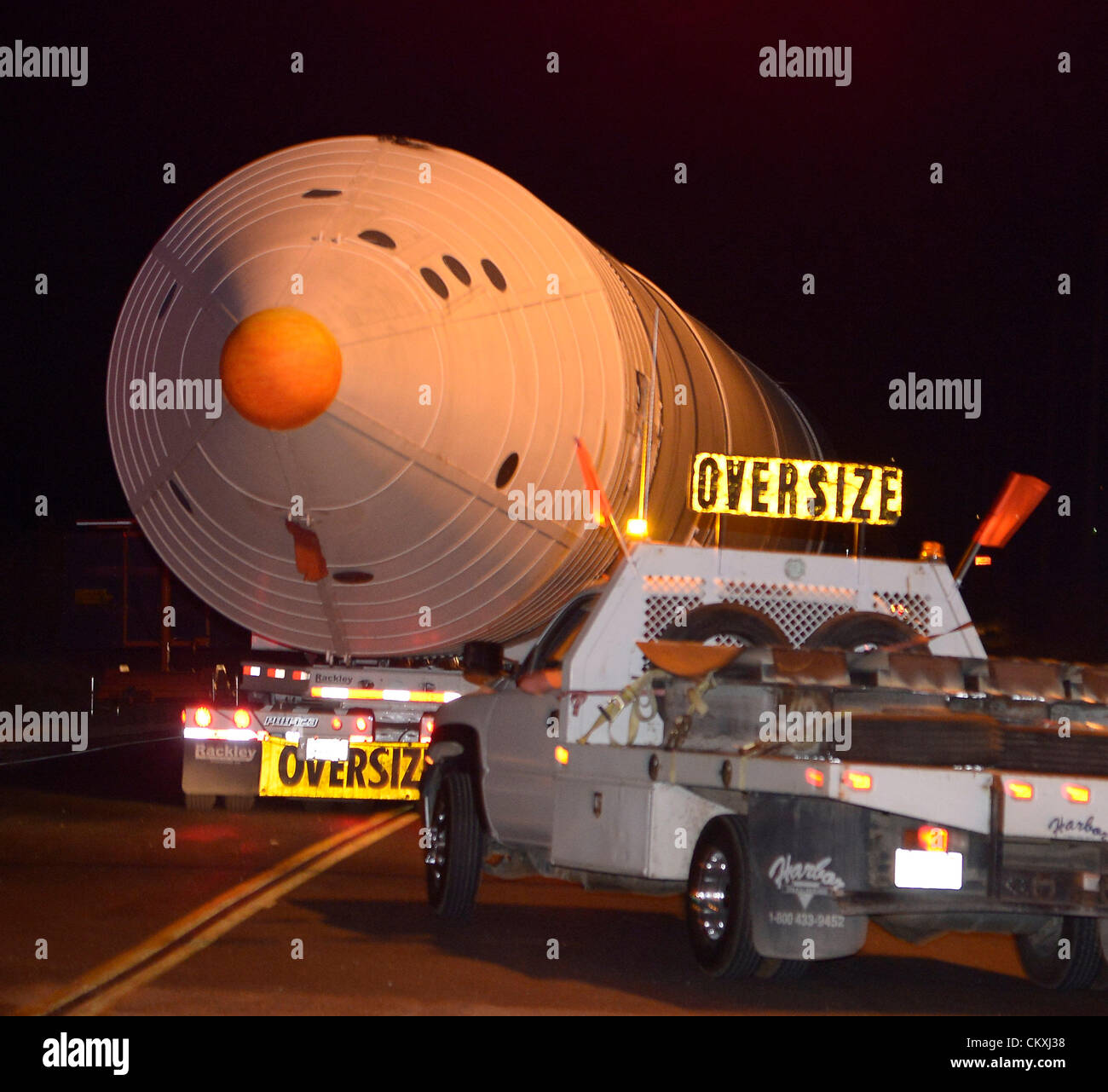 August 29,2012. Little Rock CA. Two space shuttle replica rocket ...