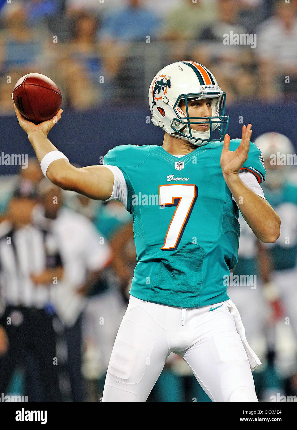 Arlington, Texas, USA. 29th Aug 2012. Miami Dolphins quarterback Pat ...