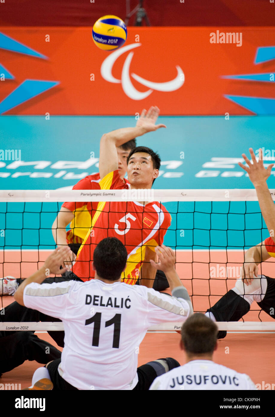 30.08.2012 London, England. Hui Gao (CHN) in action during the Sitting ...