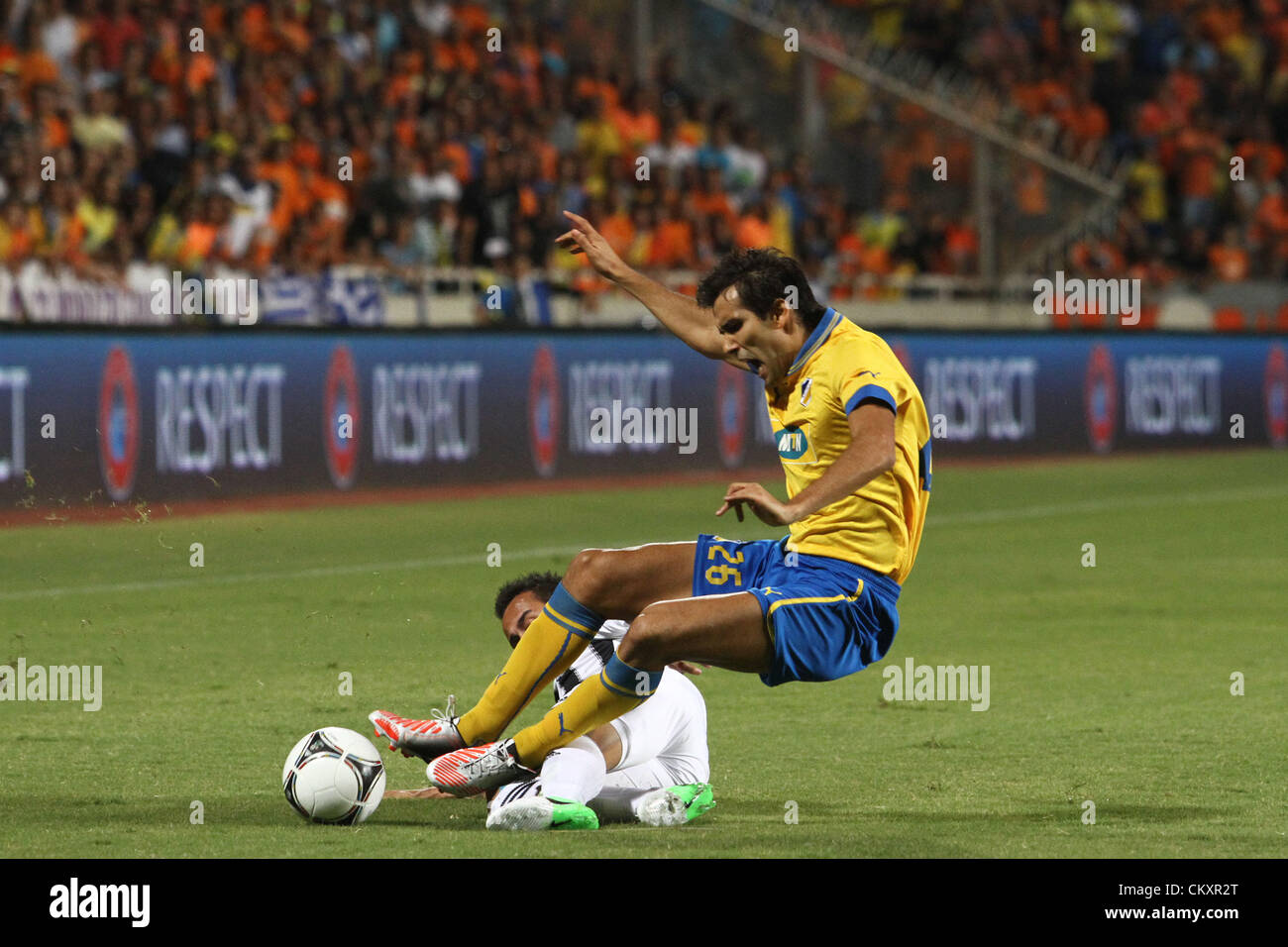 CYPRUS,Nicosia: first leg of the UEFA Europa League playoff football ...