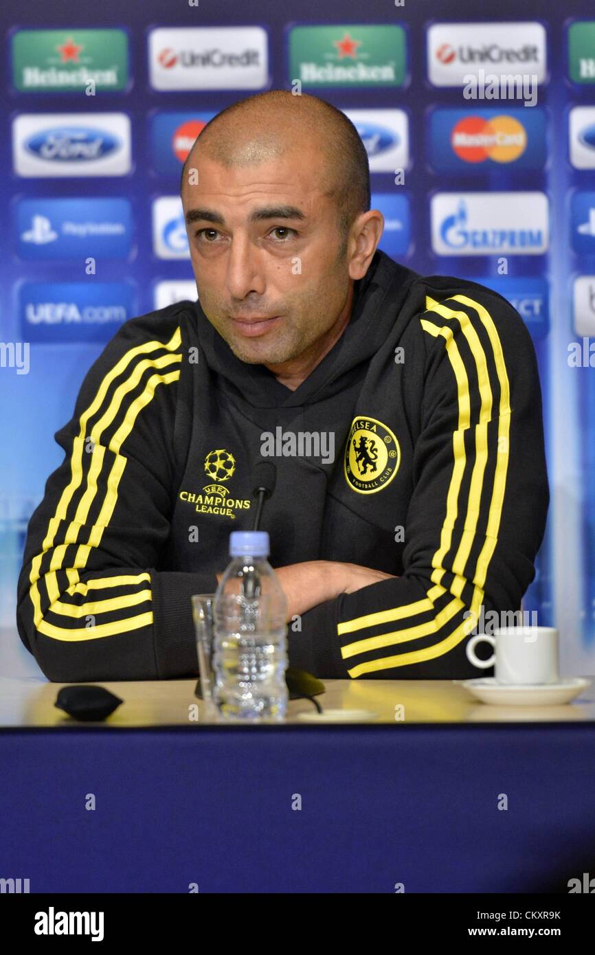 Thursday 30th August 2012. Monaco. Roberto di Matteo, Chelsea Coach at ...