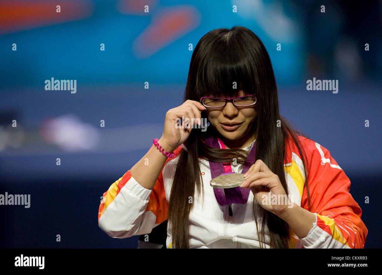 30.08.2012 London, England. Zhe Cui (CHI) wins the silver medal in the ...