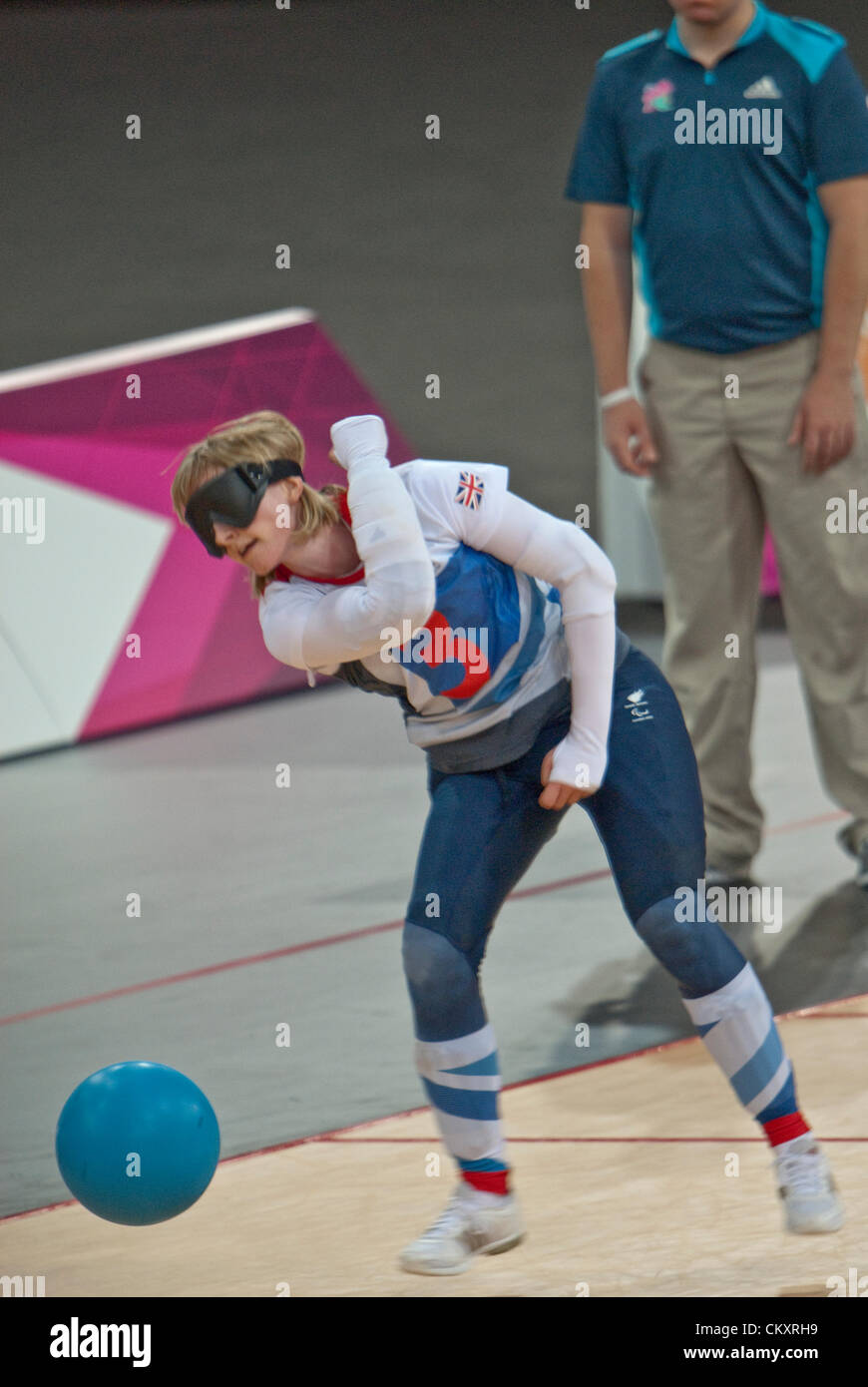 Stratford, London, UK. Thursday 30th August 2012. Jessica Luke bowls ...
