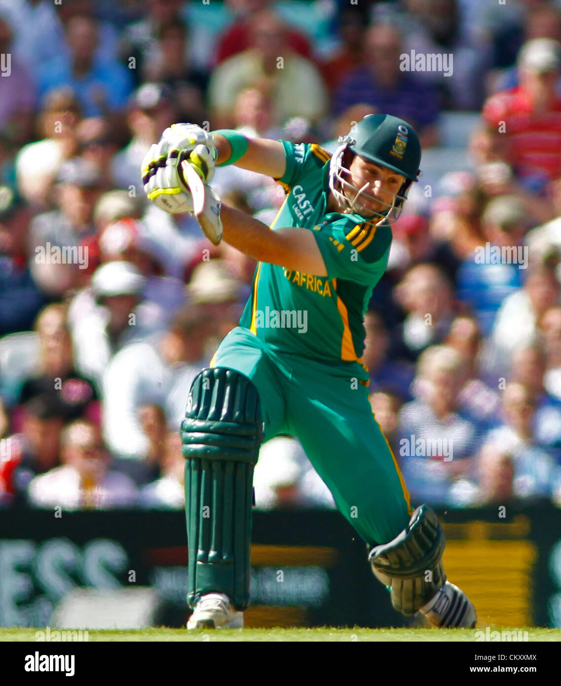 31/08/2012 London, England. South Africa's Dean Elgar batting during ...