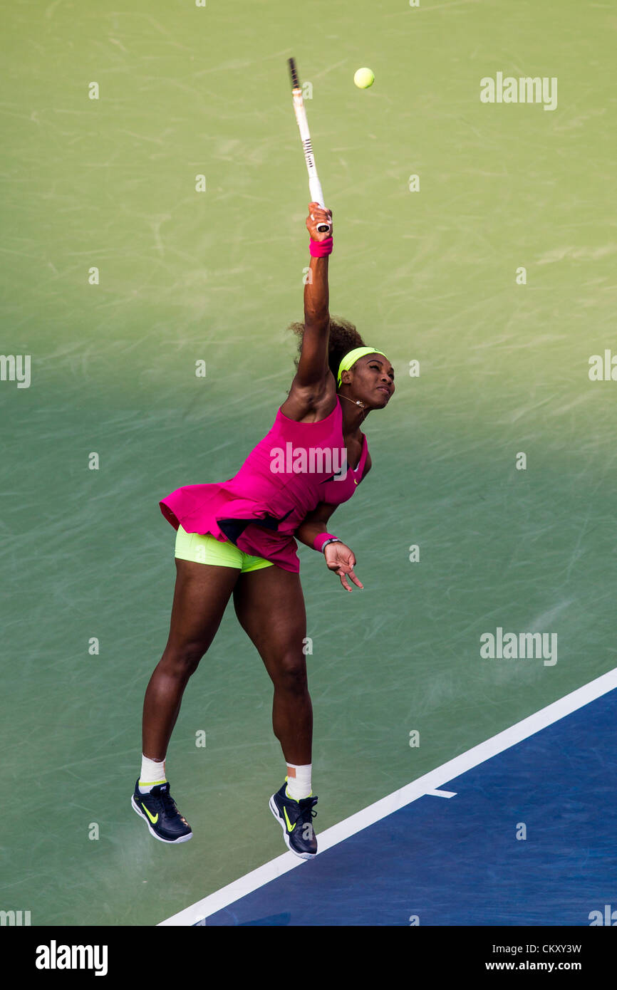 New York, USA. 30th Aug 2012. Serena Williams (USA) competing at the ...