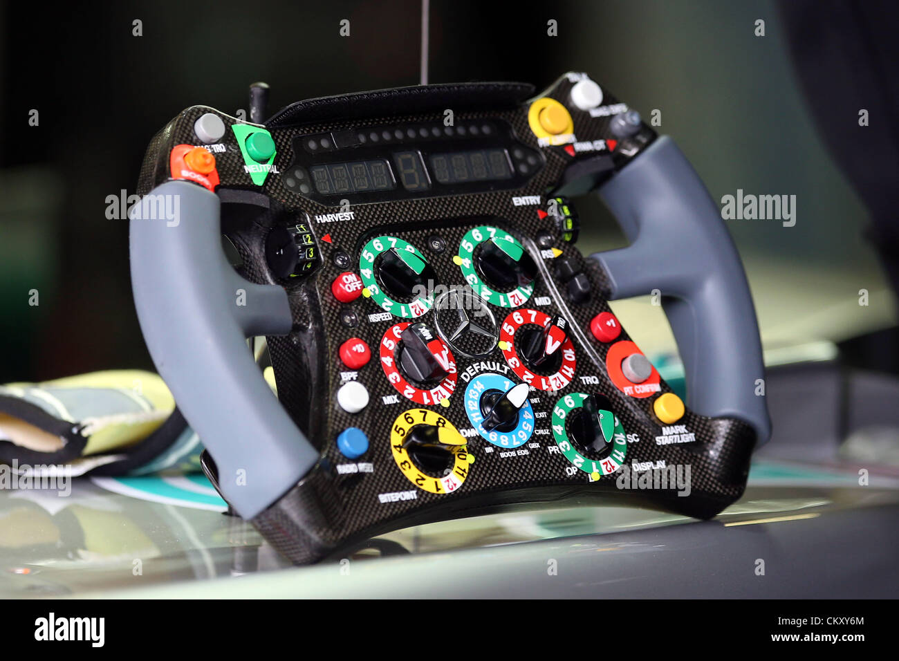 Mercedes f1 steering wheel hi-res stock photography and images - Alamy