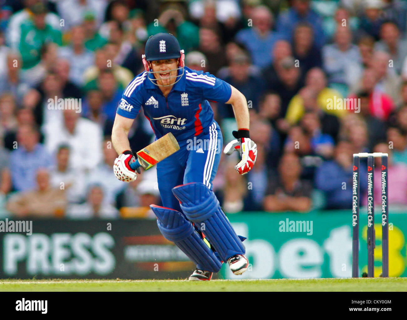 31/08/2012 London, England. England's Eoin Morgan batting during the ...