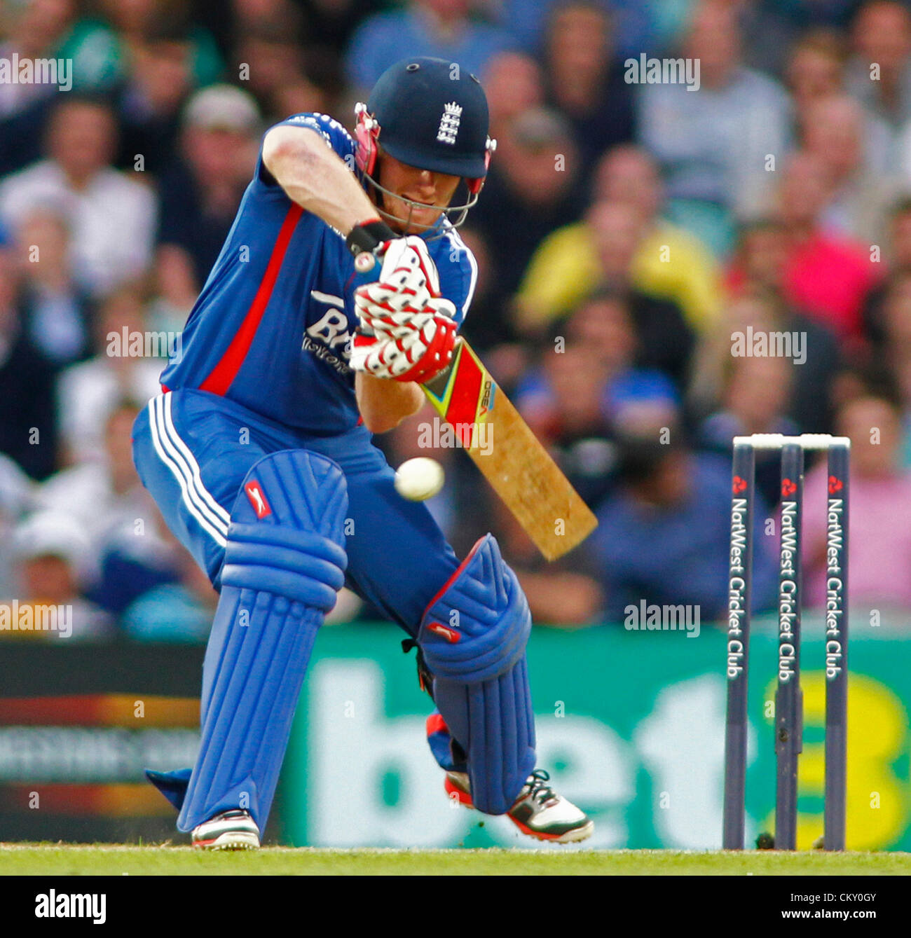 31/08/2012 London, England. England's Eoin Morgan batting during the ...