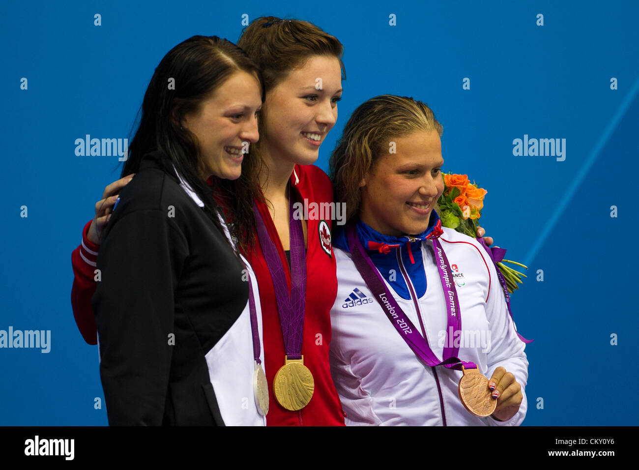 31.08.2012 London, England. Medallists Sophie PASCOE (NZL), Summer ...