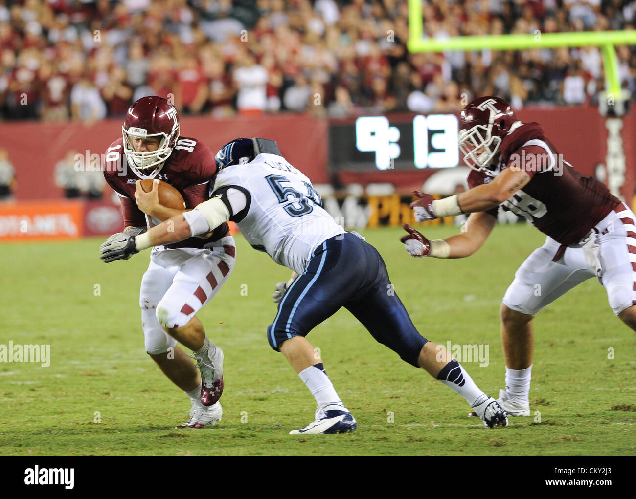 Aug. 31, 2012 - Philadelphia, Pennsylvania, U.S - Temple's quarterback ...