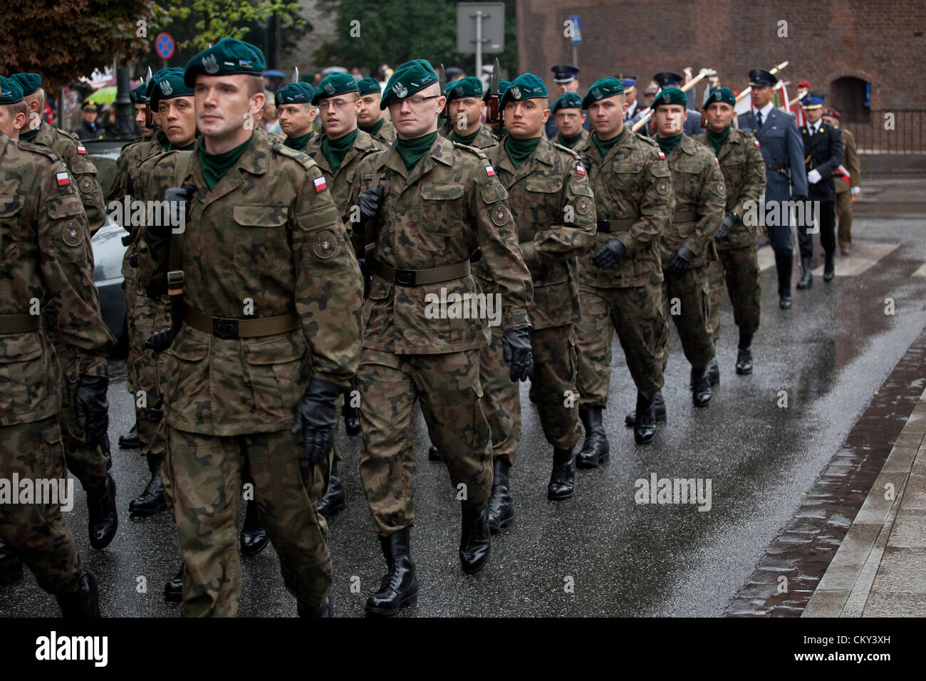 September 01, 2012. Cracow, Poland - 73rd anniversary of the beginning ...