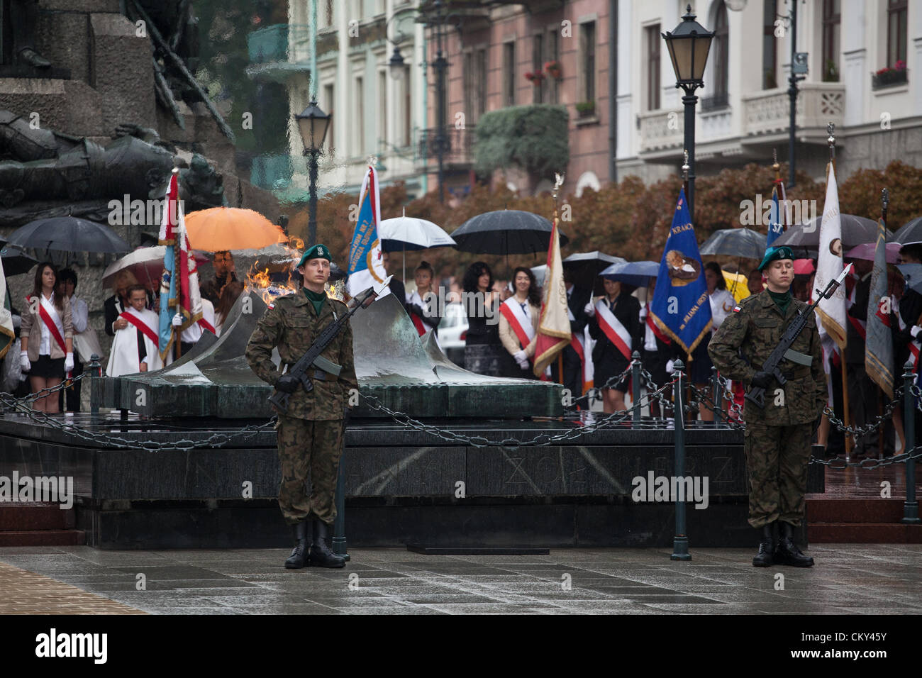 September 01, 2012. Cracow, Poland - 73rd anniversary of the beginning ...