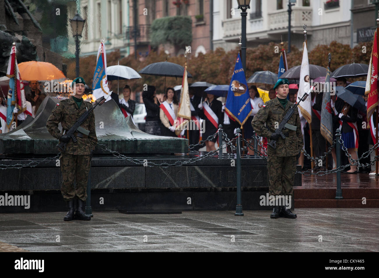 September 01, 2012. Cracow, Poland - 73rd anniversary of the beginning ...