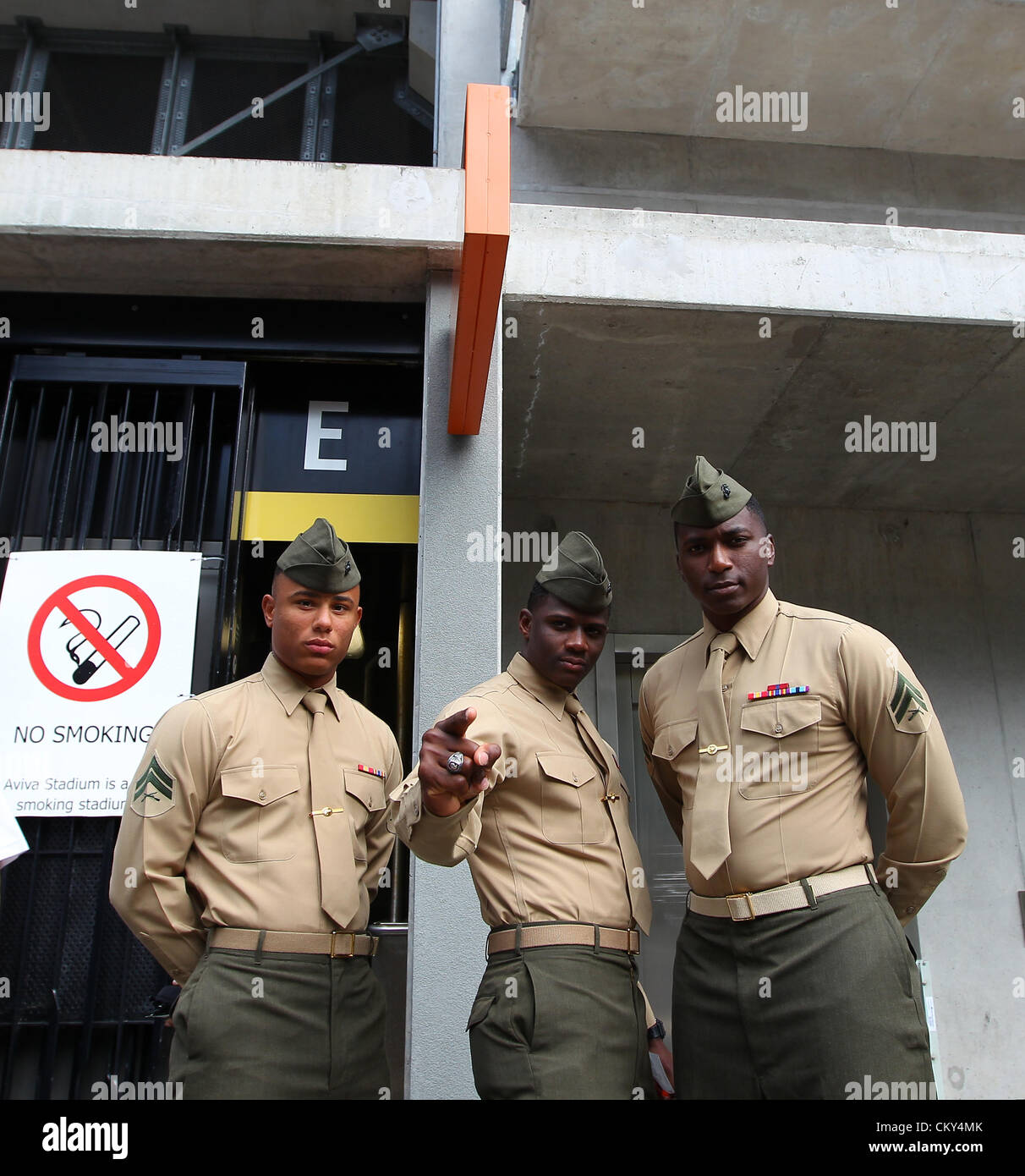 01.09.2012 Dublin, Ireland. Marines visiting from Atlanta outside ...