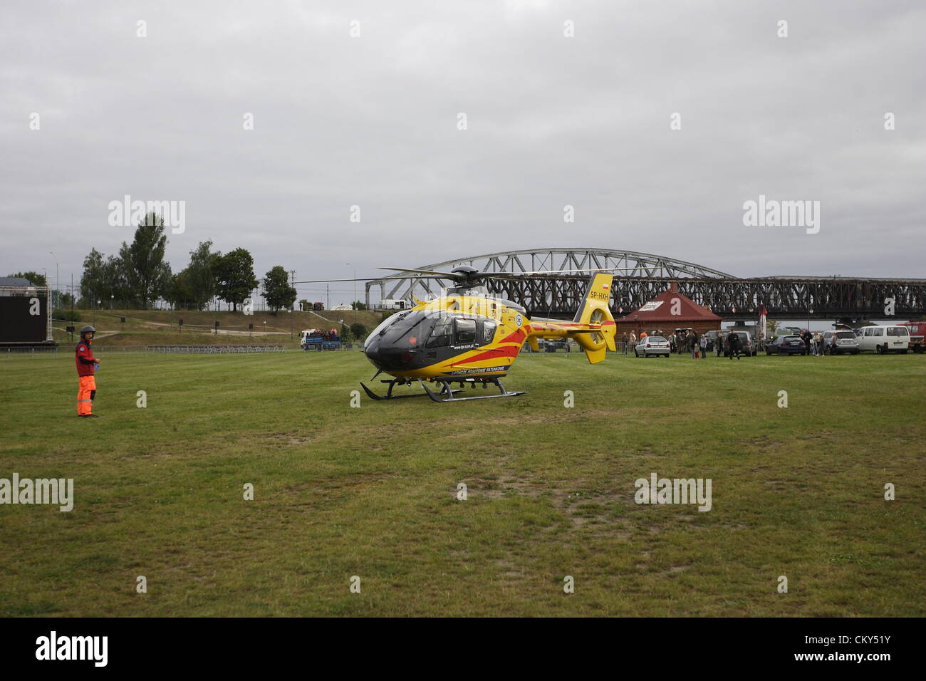 Tczew, Poland 1st, September 2012 HEMS helicopter rescue action ...