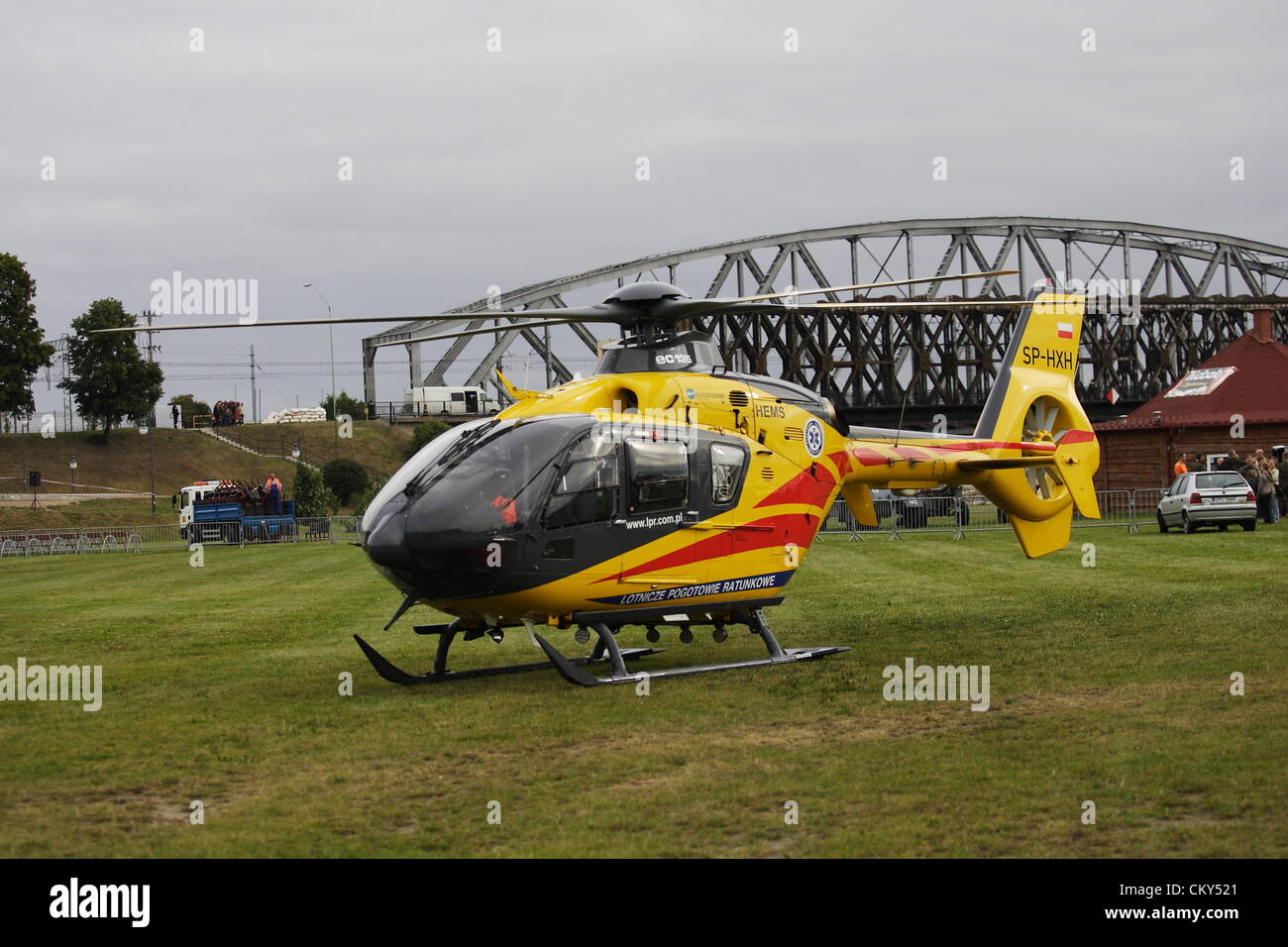 Tczew, Poland 1st, September 2012 HEMS helicopter rescue action ...