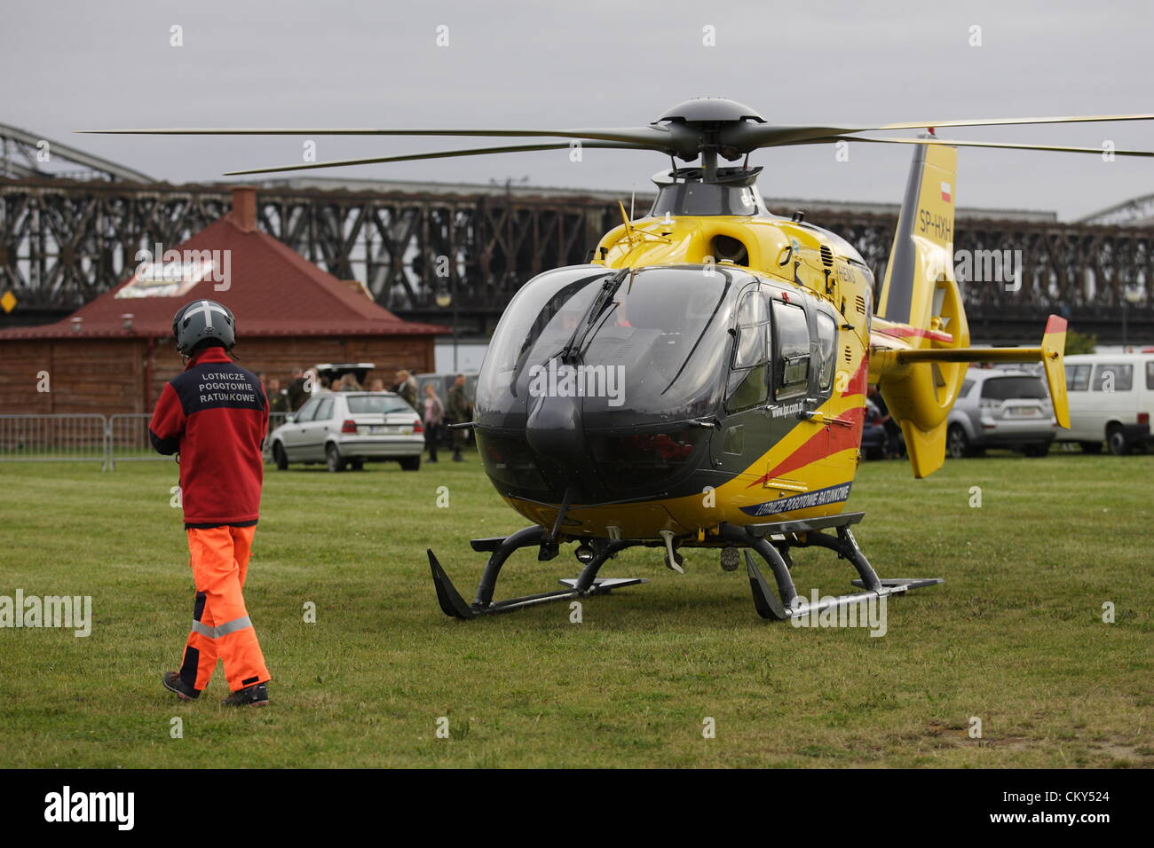 Tczew, Poland 1st, September 2012 HEMS helicopter rescue action ...