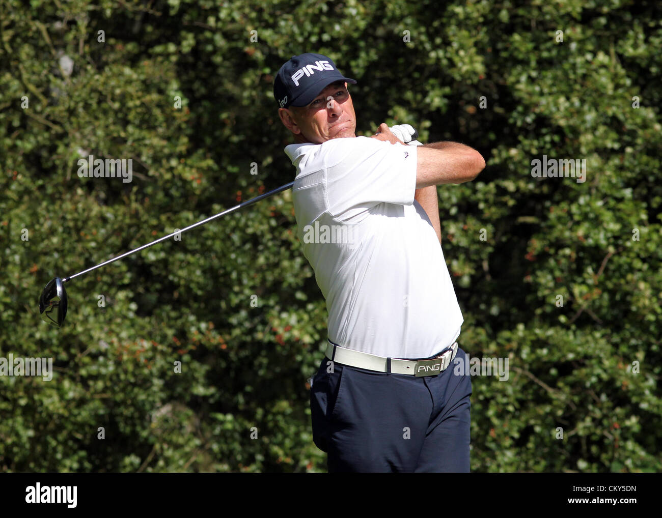 01.09.2012. Peter Fowler (AUS) in action during the second round of the ...