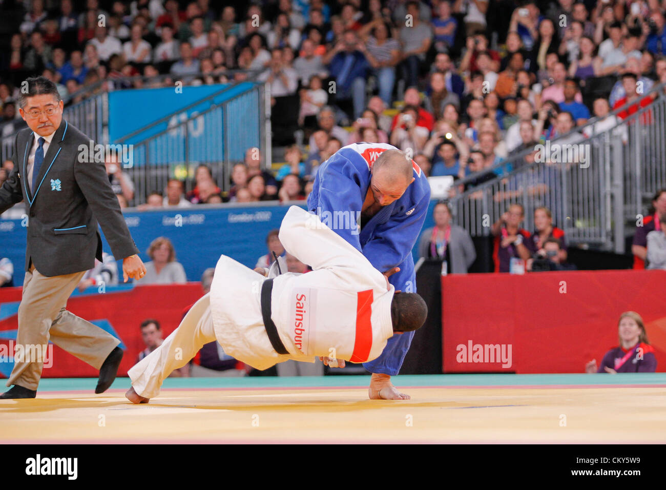 01.09.2012. Stratford, London, England. Judo action Quarterfinals. u90 ...