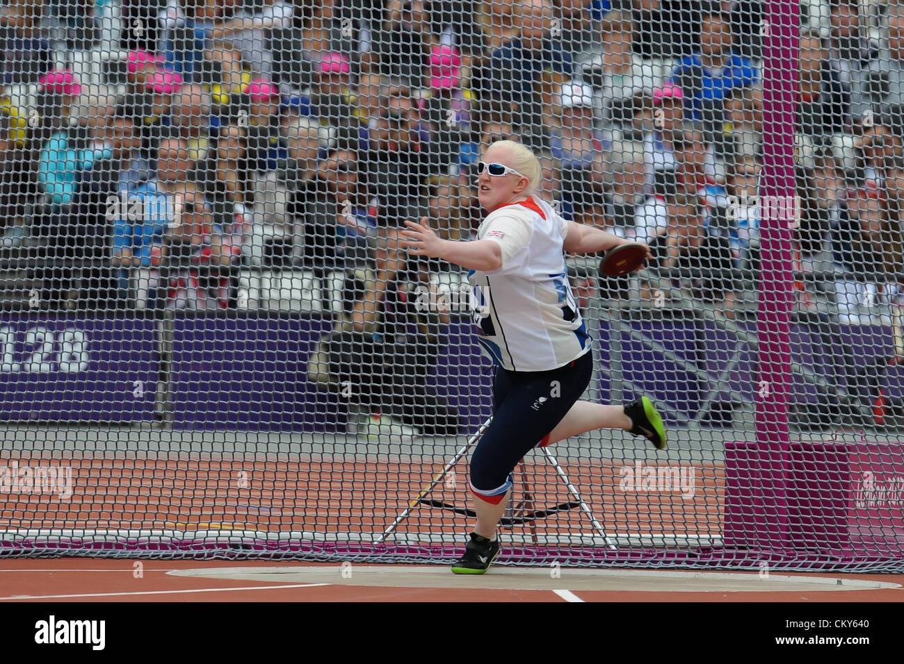 01.09.2012. London, England. Women's discus Throw Final F511/12. Claire ...