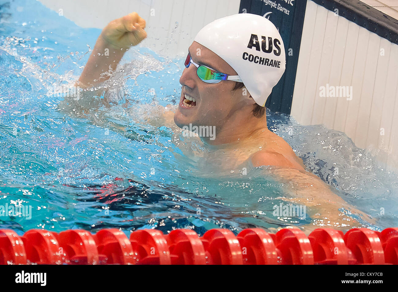 01.09.2012 London, England Blake Cochrane of Australia react after he ...