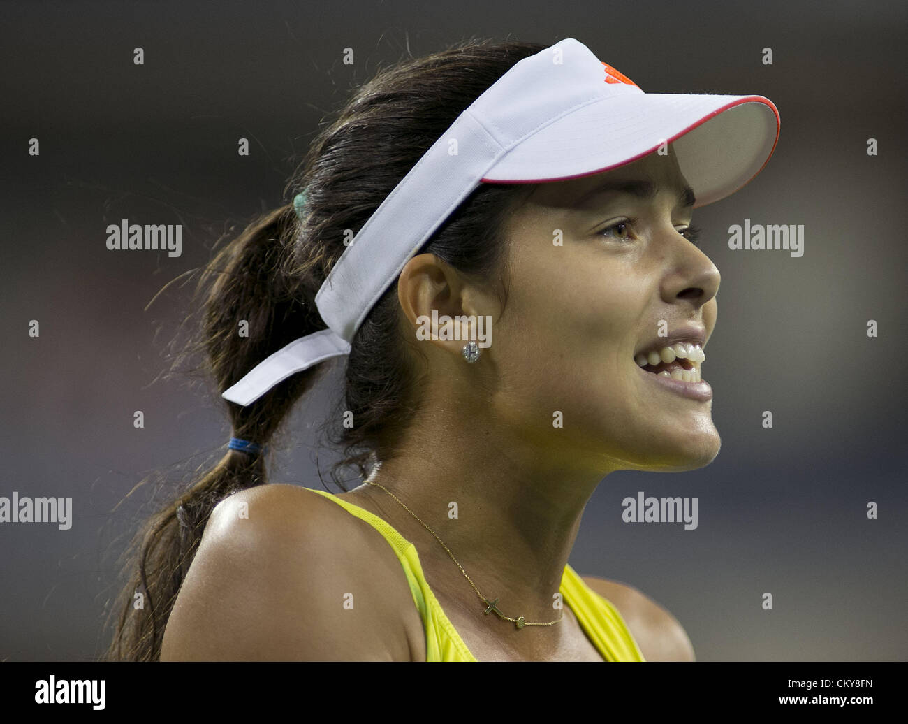 Sept. 1, 2012 - New York, New York, USA - Ana Ivanovic of Serbia plays ...