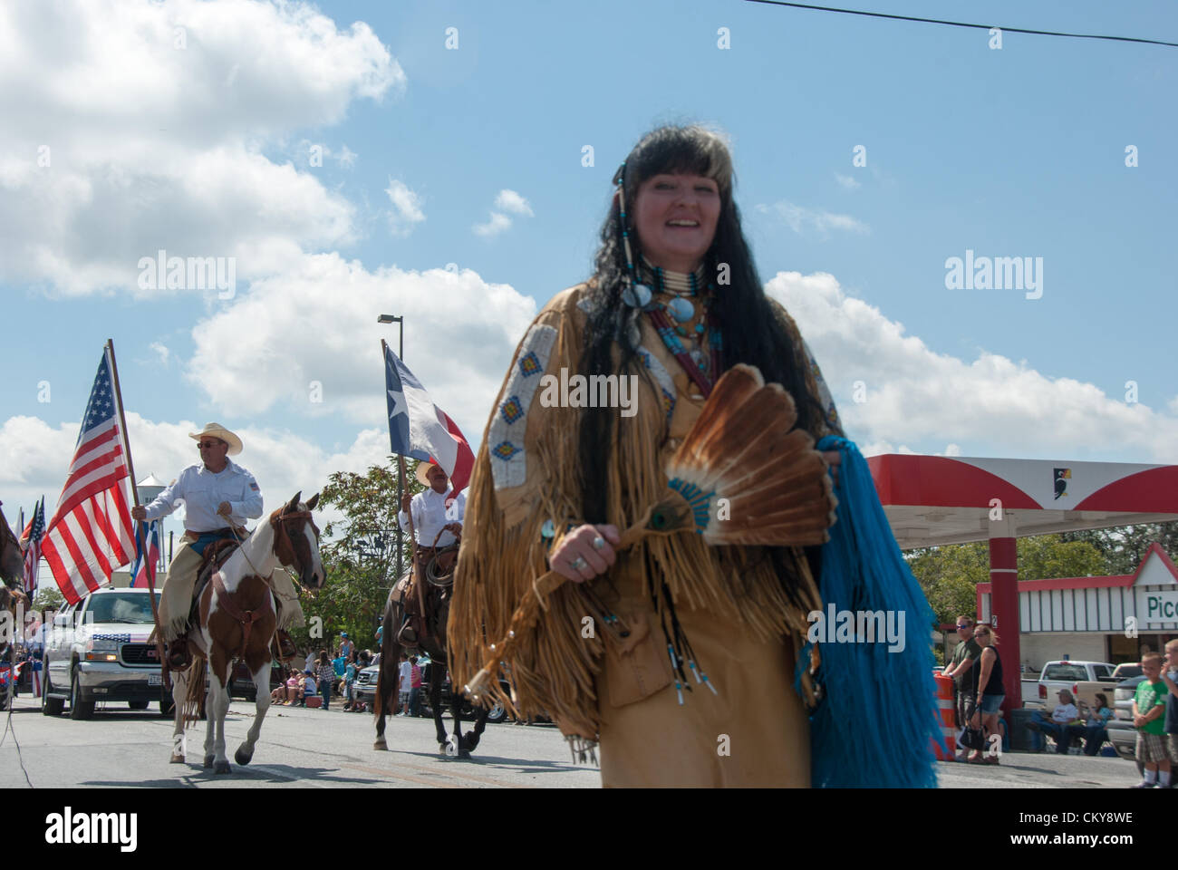 1 September 2012 Bandera, Texas, USA - A Native American Indian ...