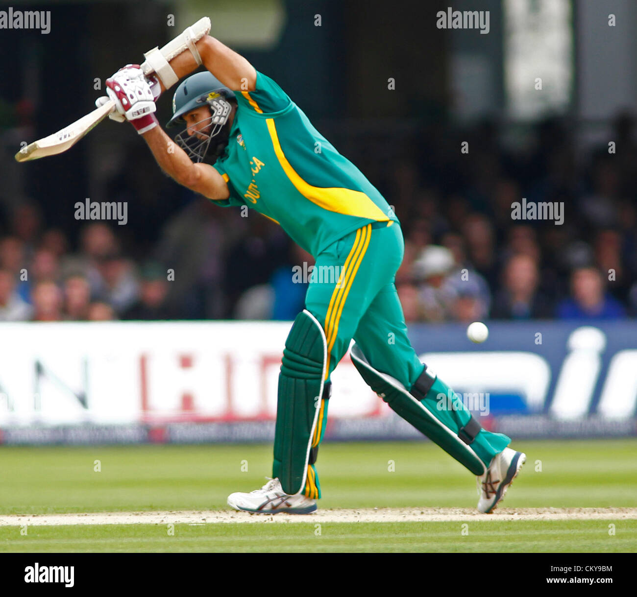 02/09/2012 London, England. South Africa's Hashim Amla batting during ...